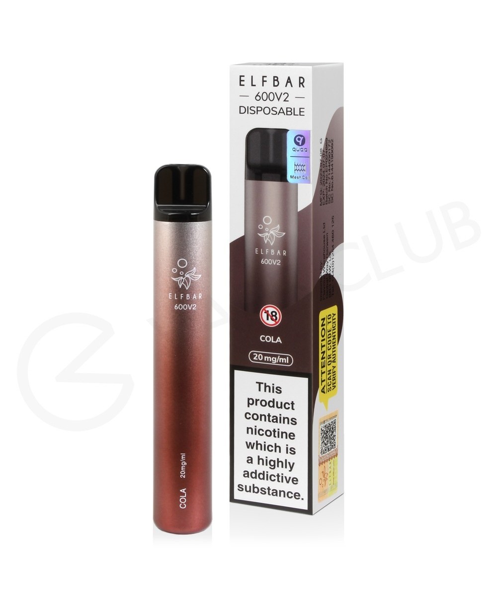Cola Elf Bar 600 V2 Disposable Vape $6.19