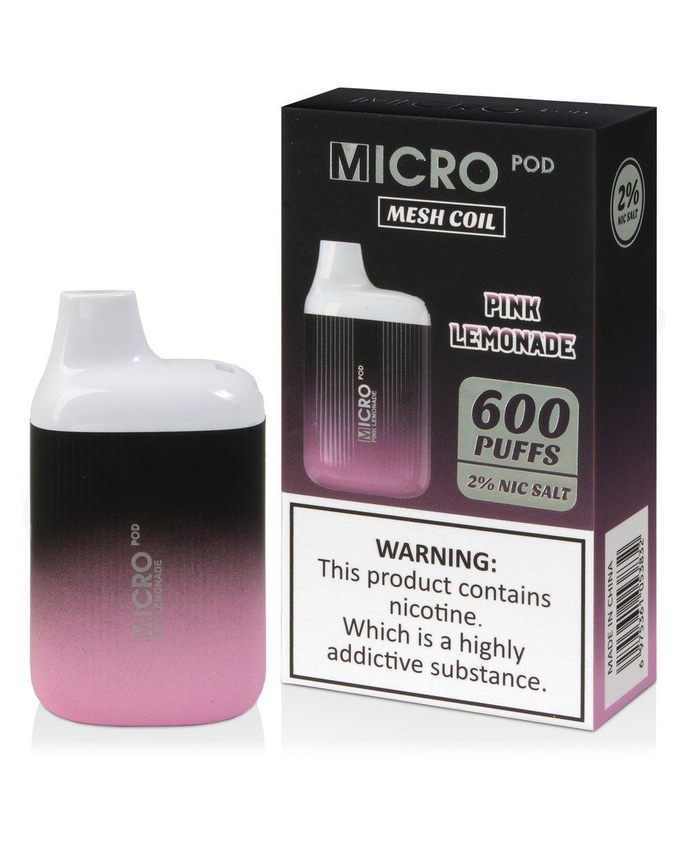 Pink Lemonade Micro Pod 600 Disposable Vape $5.19