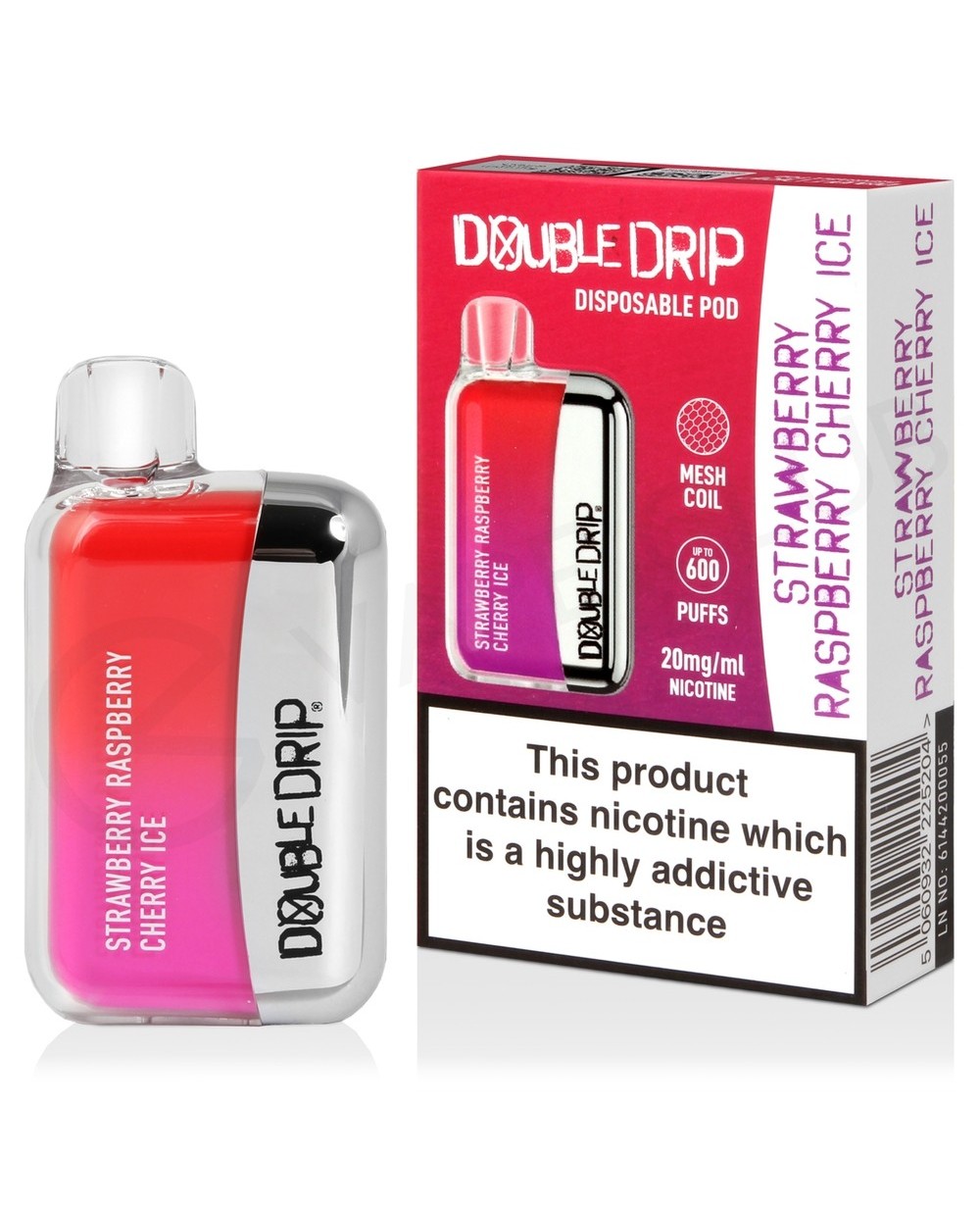 Strawberry Raspberry Cherry Ice Double Drip Disposable Vape $6.19