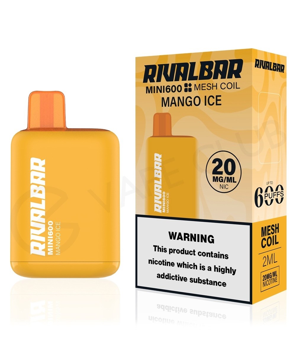 Mango Ice Rival Bar Mini 600 Disposable Vape $4.19