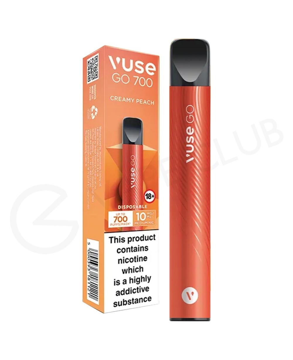 Creamy Peach Vuse Go 700 Disposable Vape $8.19