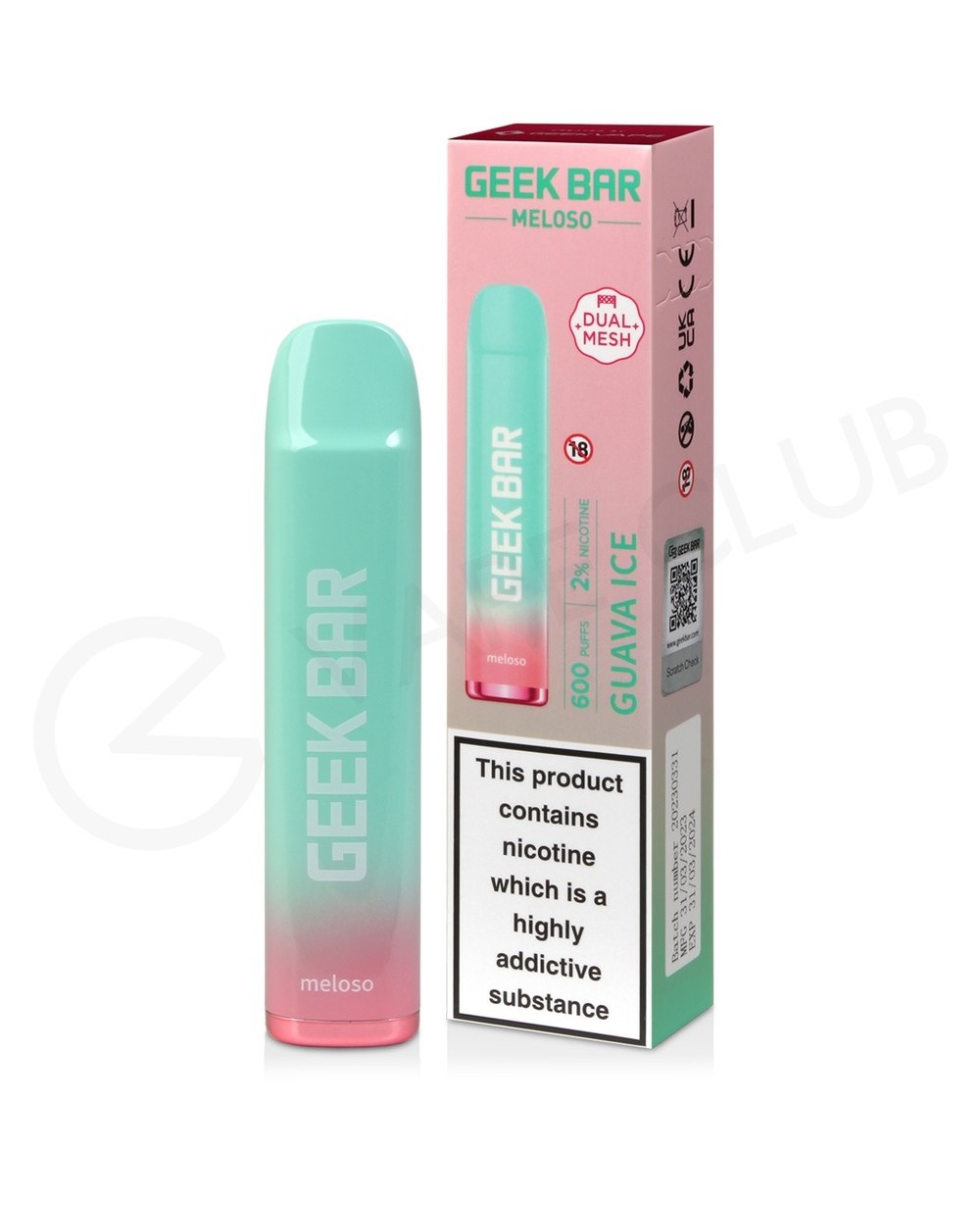 Guava Ice Geek Bar Meloso Disposable Vape $3.19